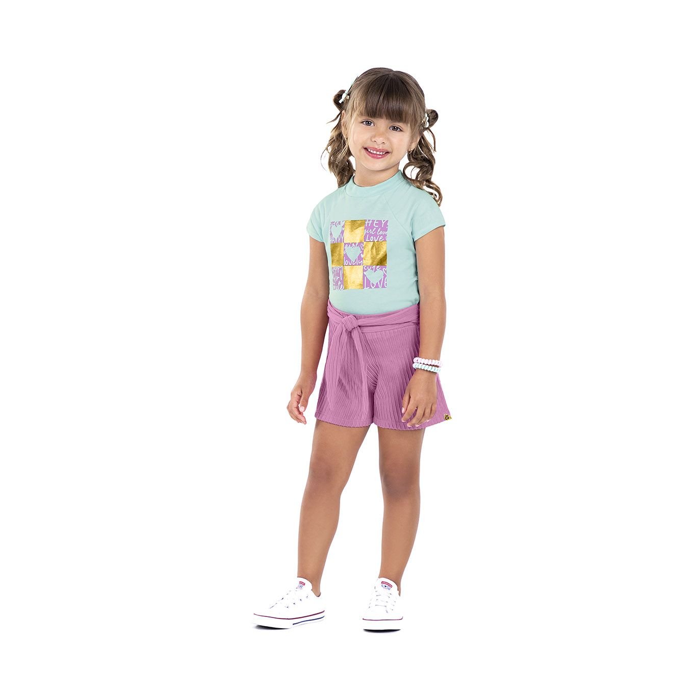 Conjunto Estampa Em Foil Menina Alenice