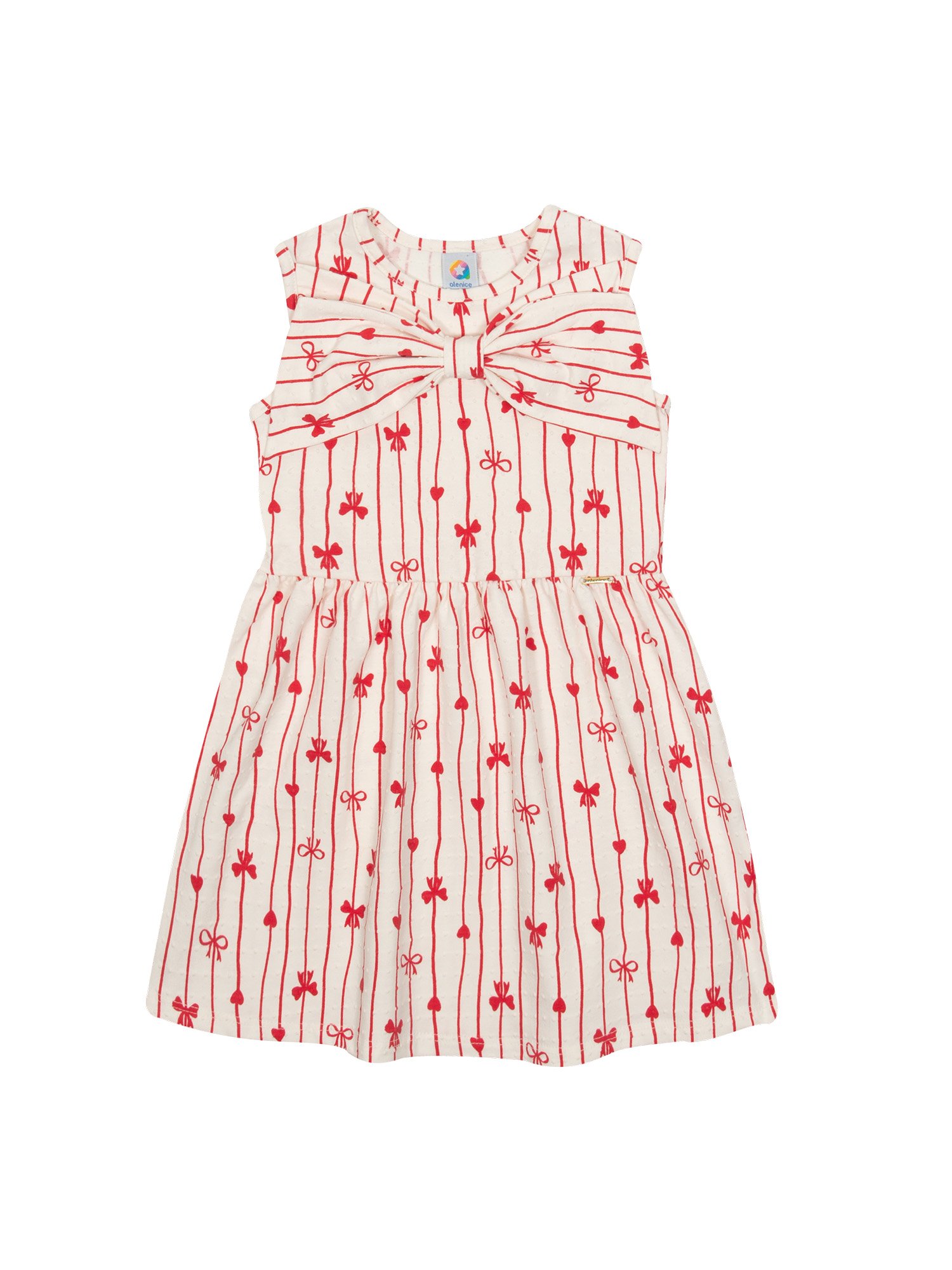 Vestido Estampa de Laços Menina Alenice